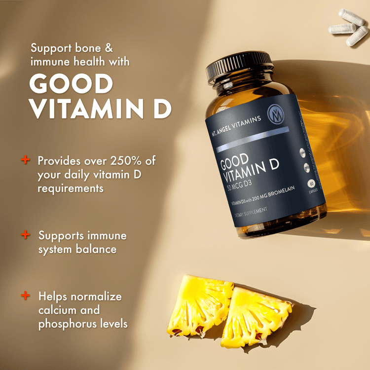 Good Vitamin D with Bromelain – Mt. Angel Vitamins