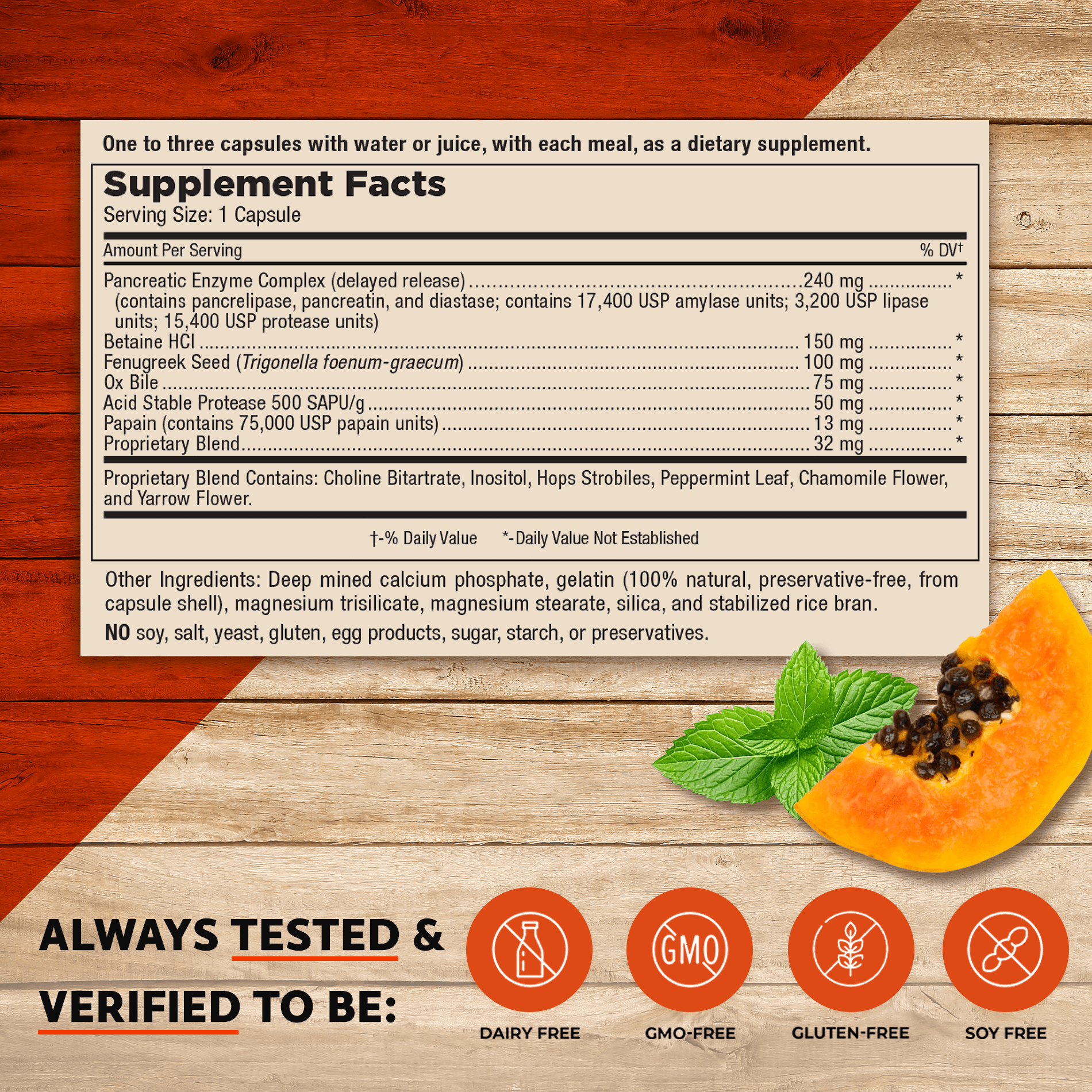 SLIM-ZYMES Fat-Digesting Enzymes for Comfortable Meals | Mt. Angel Vitamins