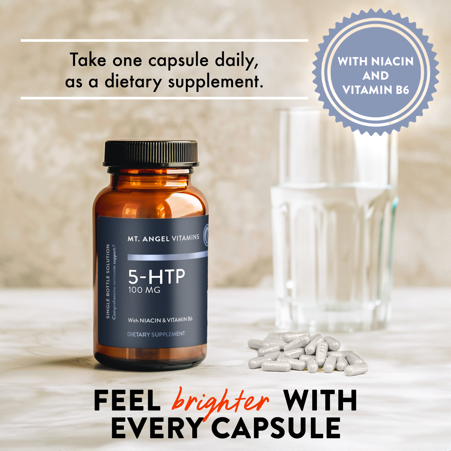 5-HTP Supplement for Mood, Sleep & Relaxation | Mt. Angel Vitamins