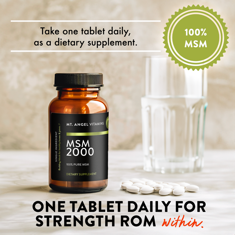 MSM 2000mg Joint Health Support | Pure MSM Supplement for Mobility & F ...