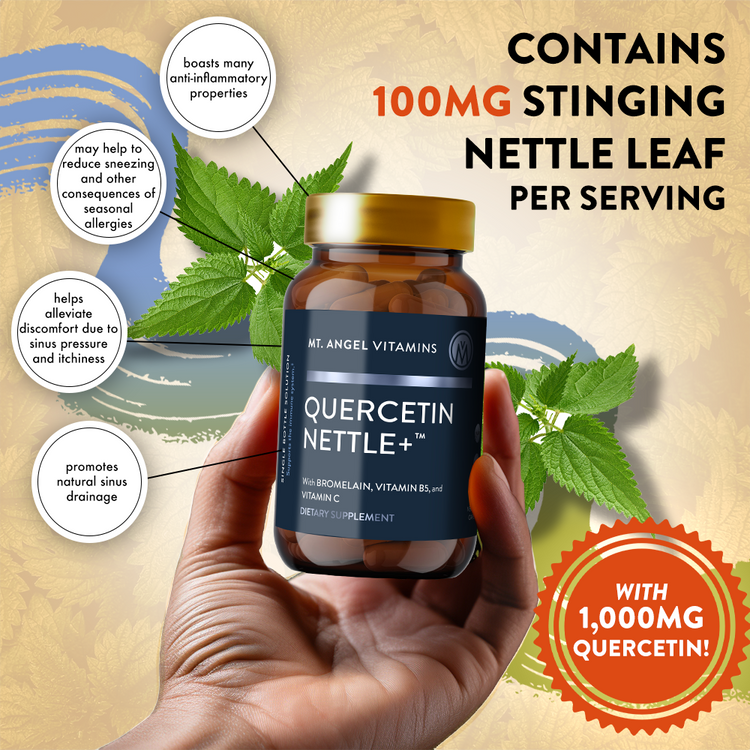 Mt. Angel Vitamins Quercetin Nettle+ - Advanced Seasonal Allergy ...
